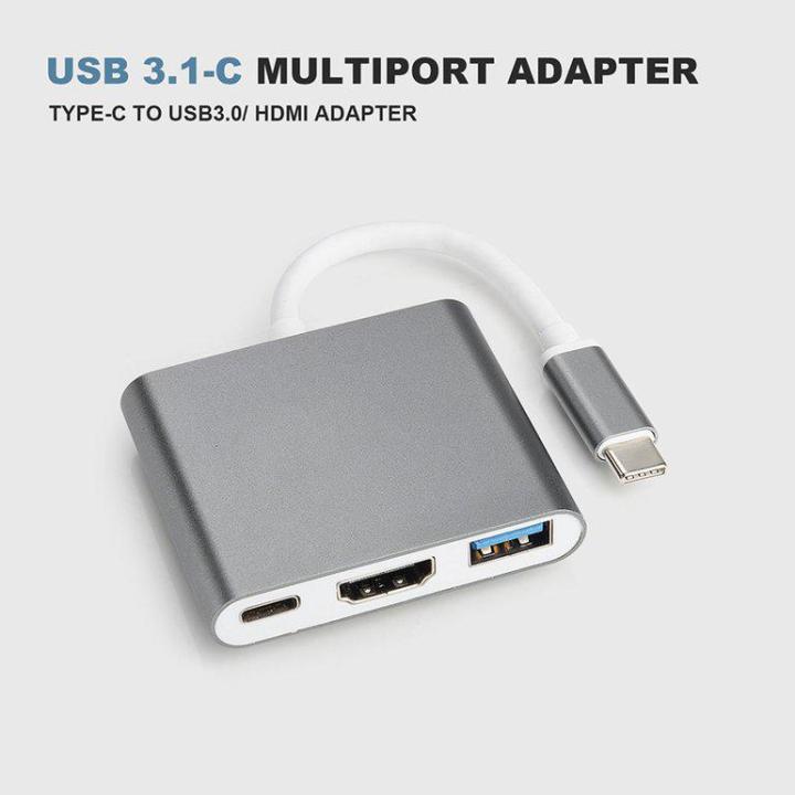 3 IN 1 USB3.1 Type-C to 4K HD-Out 1080p USB-C Digital AV Multiport ...