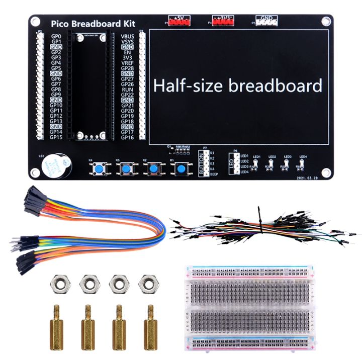 For Raspberry Pi Pico Basic Starter Kitfor Raspberry Pi Pico Breadboard Kit With Half Size