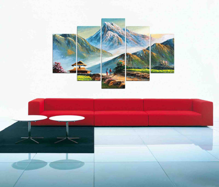 Nepal Village Canvas | Real Canvas Cotton High Texture Cloth | Comes ...