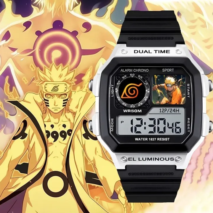 Naruto Sasuke Madara Children's Small Watch Electronic Watch Alarm ...