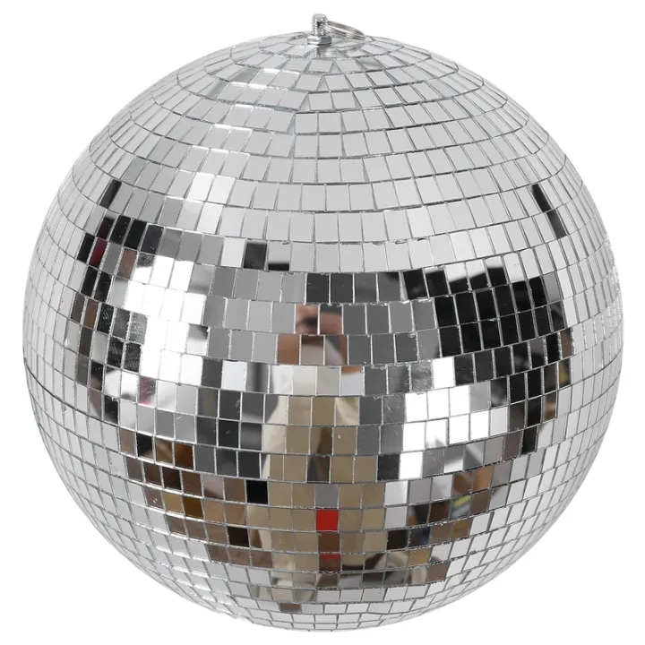 30cm Disco Light Mirror Ball, Stage Reflective Mirror Balls Silver with ...