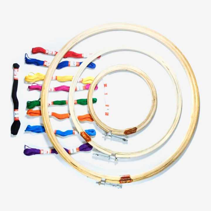 Doli Hand Embroidery Thread - Set No. 1 With Wooden Frame Kit | Daraz ...