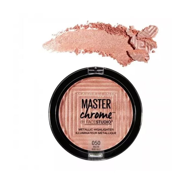 Maybelline Master Chrome Metallic Highlighter Powder, Rose Gold, by ...