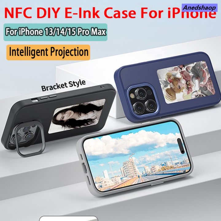 Anedshaop NFC Ai Case For iphone 13 14 15 Pro Max Case Smart E ink ...