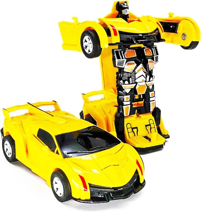 2 In 1 Deformation Robot Car Model Mini Auto Deformation Robot Toy ...