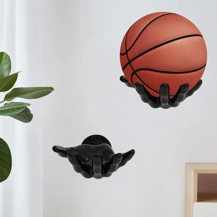 Basketball Storage Rack Wall Mounted Hand-Shaped Ball Rack Football ...
