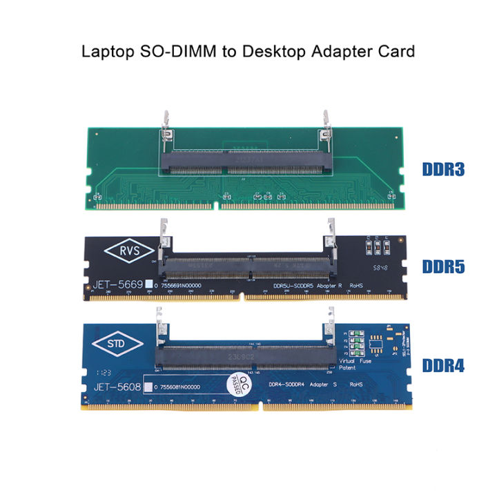 Ddr3 Ddr4 Ddr5 Laptop So Dimm To Desktop Adapter Card Converter Memory Ram Connector Adapter 2484