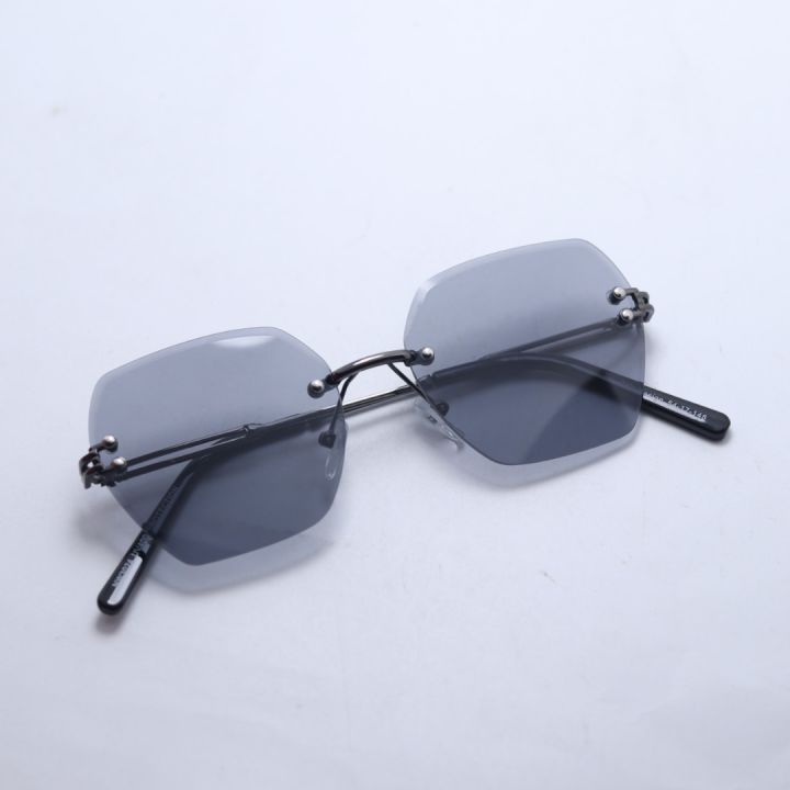 Rimless Black Shaded 3 Pin Sunglasses For Women | Daraz.com.np