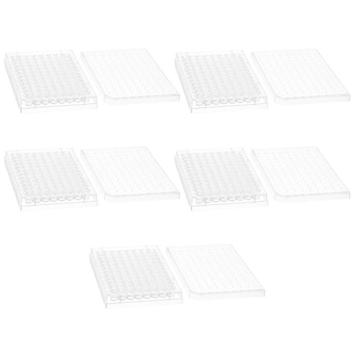 1/5Pcs Durable 96 Well Tissue Culture Plate Flat Bottom Clear Cell ...