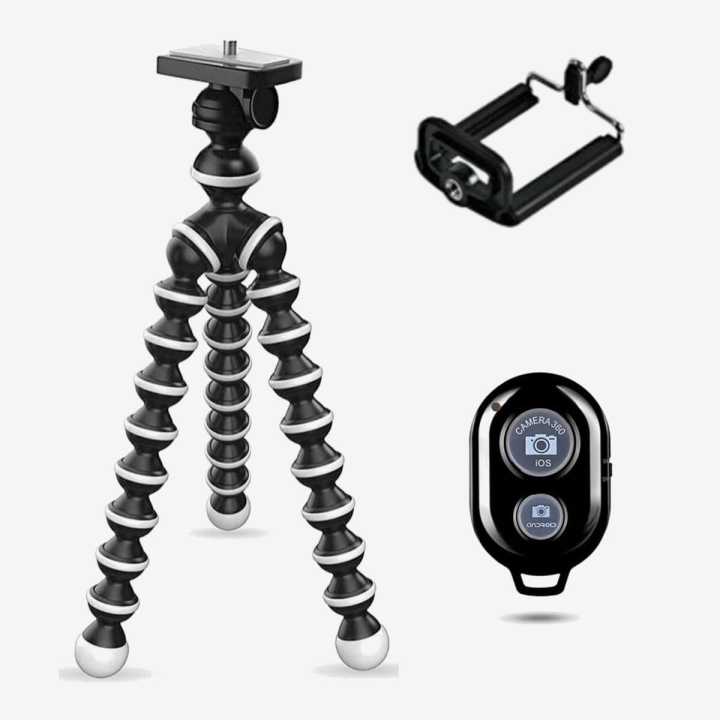 Bluetooth Remote with Gorilla Tripod With Mobile Clip | Daraz.com.np