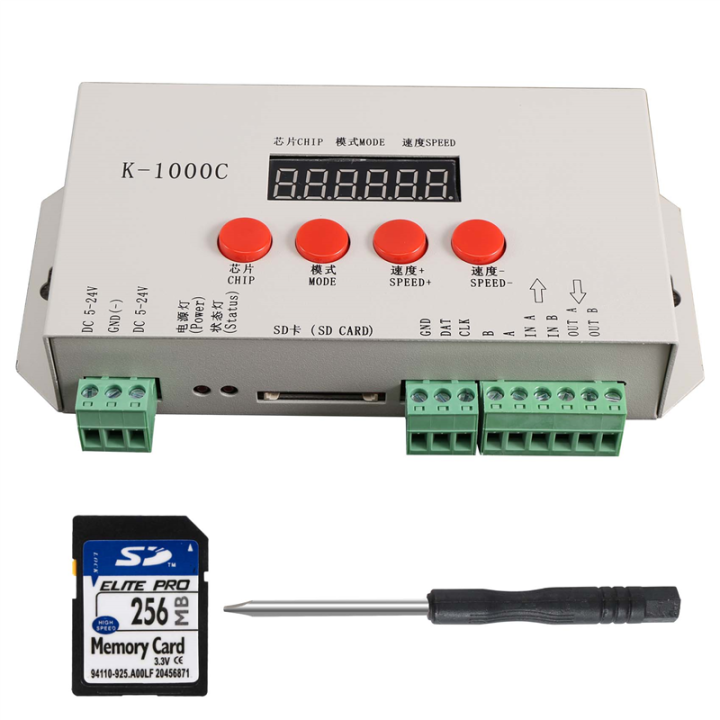 K-1000C Controller K1000C WS2812B WS2811 APA102 T1000S WS2813 LED 2048 ...