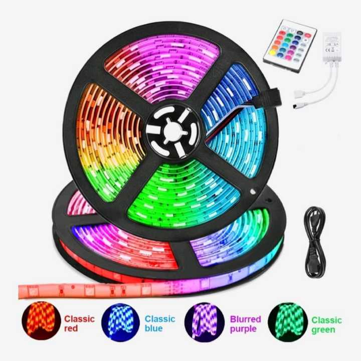 SMD 5M Strip Multicolored Led Strip Lights USB Powered With Remote ...