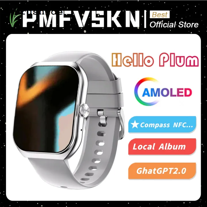 Anrushide Hello Plum Smart Watch Series 10 46mm AMOLED Bluetooth Call ...