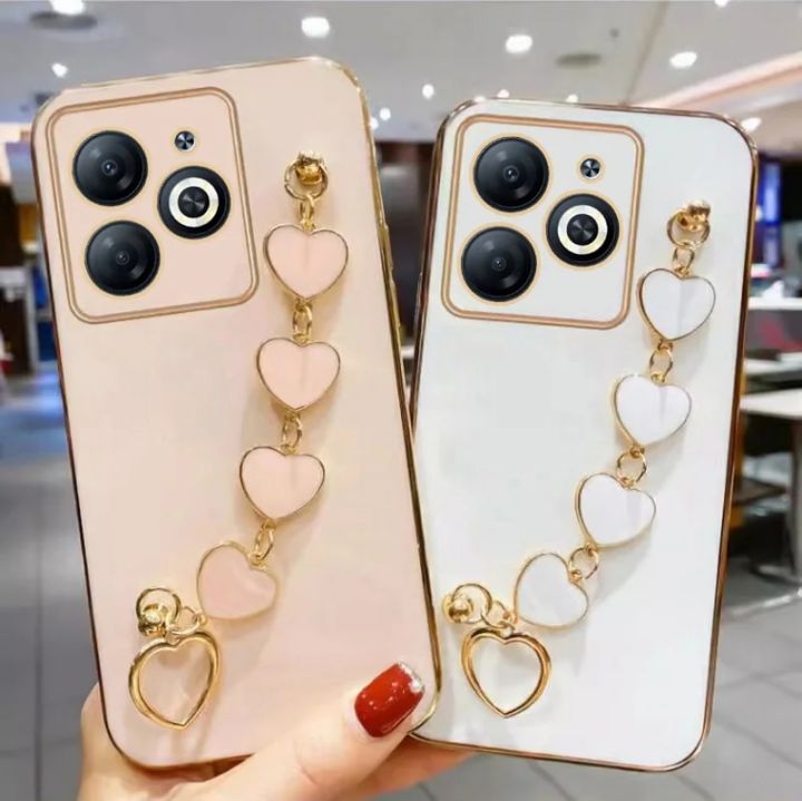 Wrist Strap Plating phone case For Tecno POP 8 7 Pro 5 Lite POVA 4 2 ...