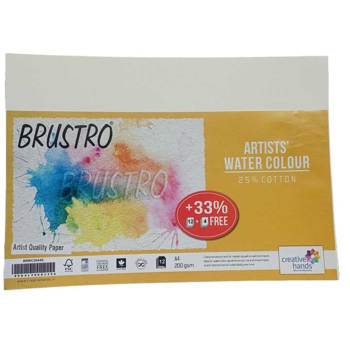 Brustro Artists Water Colour Paper 200 GSM A4 Size | Daraz.com.np