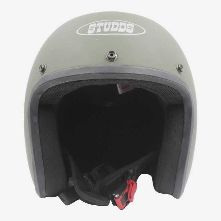 Green Color Studds Half Faced Classic Helmet | Daraz.com.np