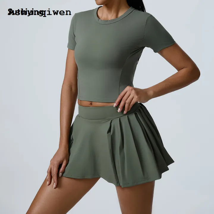 Ashunqiwen Sutuiying Sports Set Women's 2 Pieces Yoga Suit Sportswear ...