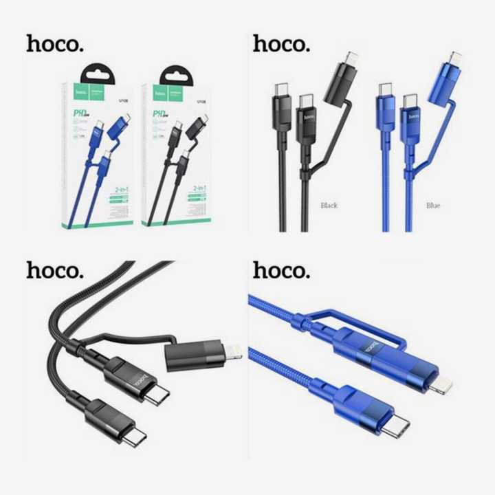 U106 2 in 1 20w pd/100w moulder fast charging data cable for type c to ...