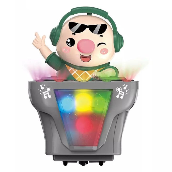 DJ Rock Robot Pig Electric Light Music Electronic Pig Waddles Dances ...