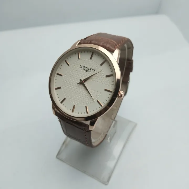 Fashionable Stick Index Men Watch PU Leather Strap Analog - White ...
