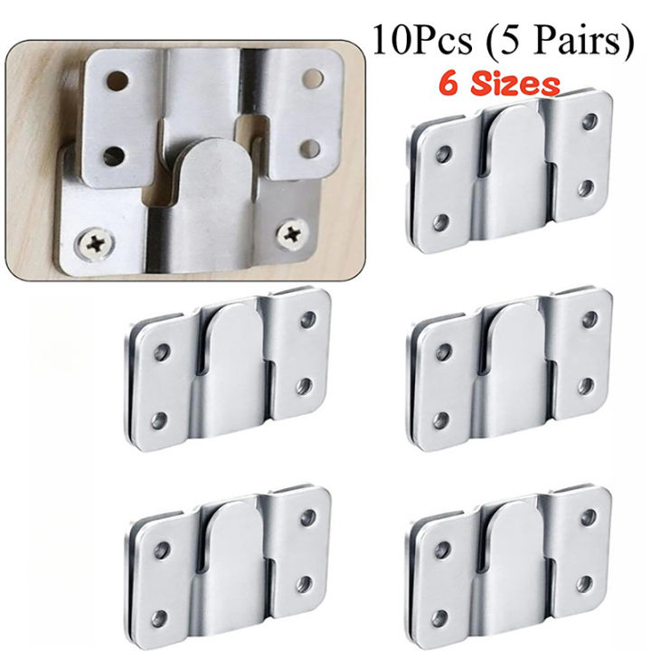 10pcs Flush Mount Bracket Interlock Hanging Buckle Furniture Connector ...