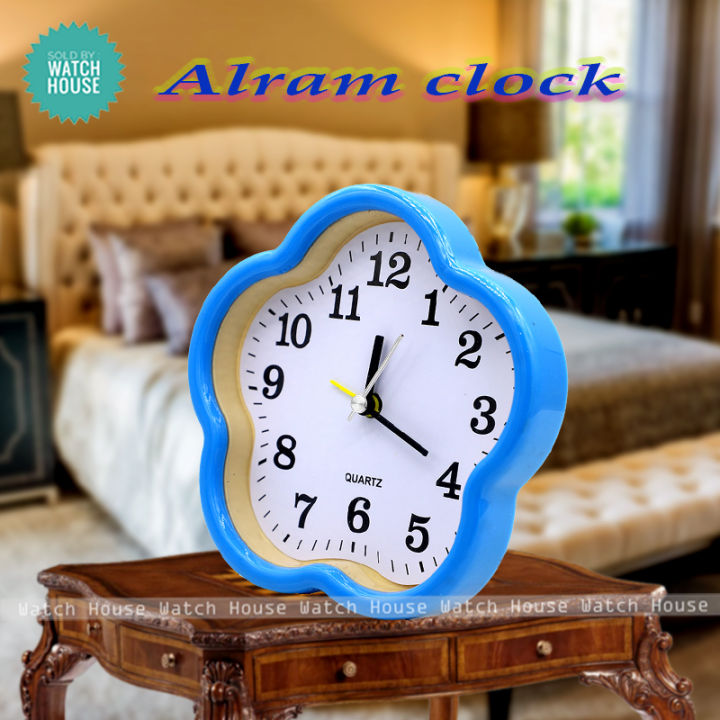Table Analog Clock Round,Square & Flower shape with Alarm/ Fancy Design ...