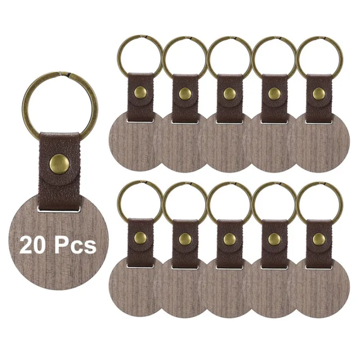 Wood Keychain Blanks Wooden Keychain Blanks Small Key Chain Bulk Walnut ...