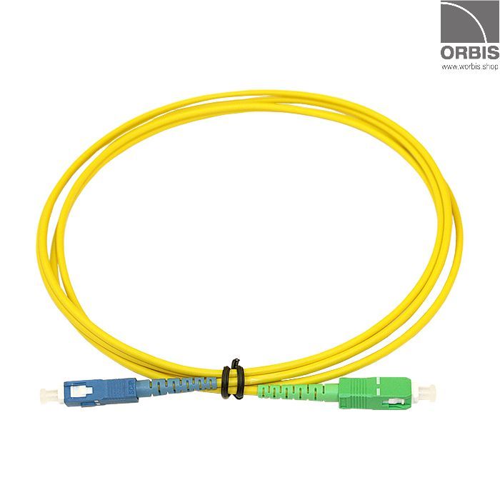 5 Meters SC-APC to SC-UPC Fiber Optic Cable, Single Mode Fiber Patch ...