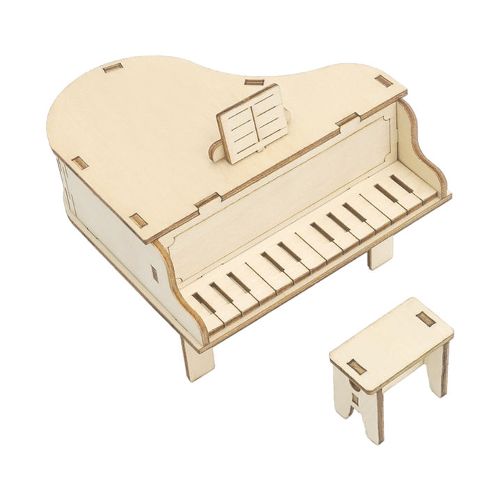 1 Set Creative Piano Box Toy Physical Educational Wooden Craft Piano ...
