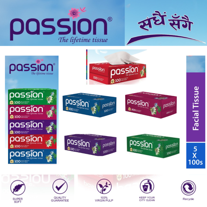 Pasion Box Tissue | Box Tissue | Passion 100 Pulls 200 Sheets | Passion ...