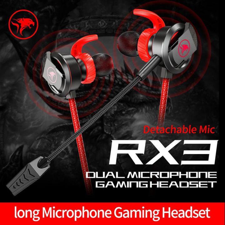 PLEXTONE XMOWI RX3 Gaming Earphones with Dual Microphone and 3D Stereo Sound for Mobile Phones ...