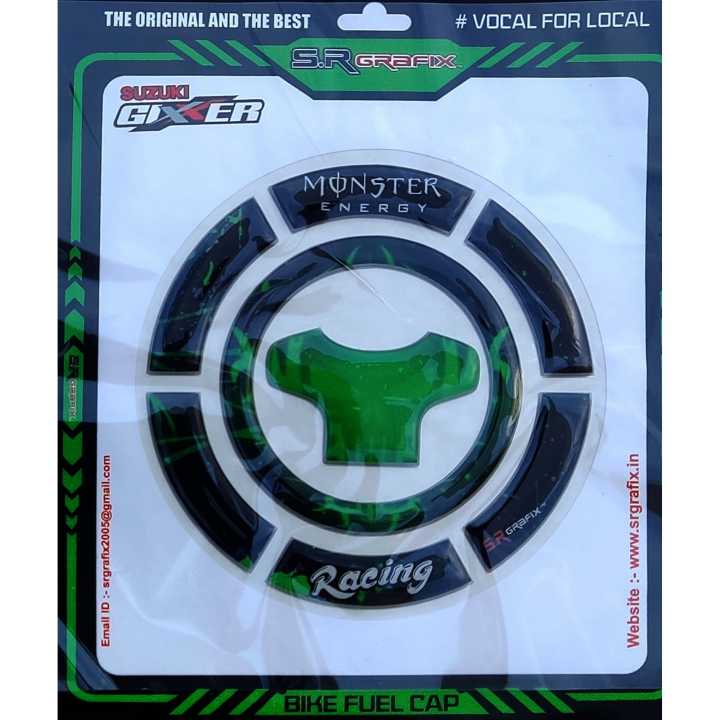 Suzuki Gixxer Monster Energy Racing Bike Tank Pad / Tank Cap Sticker ...
