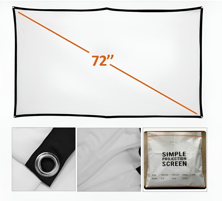 Simple Projection Screen 72 Inch | Daraz.com.np