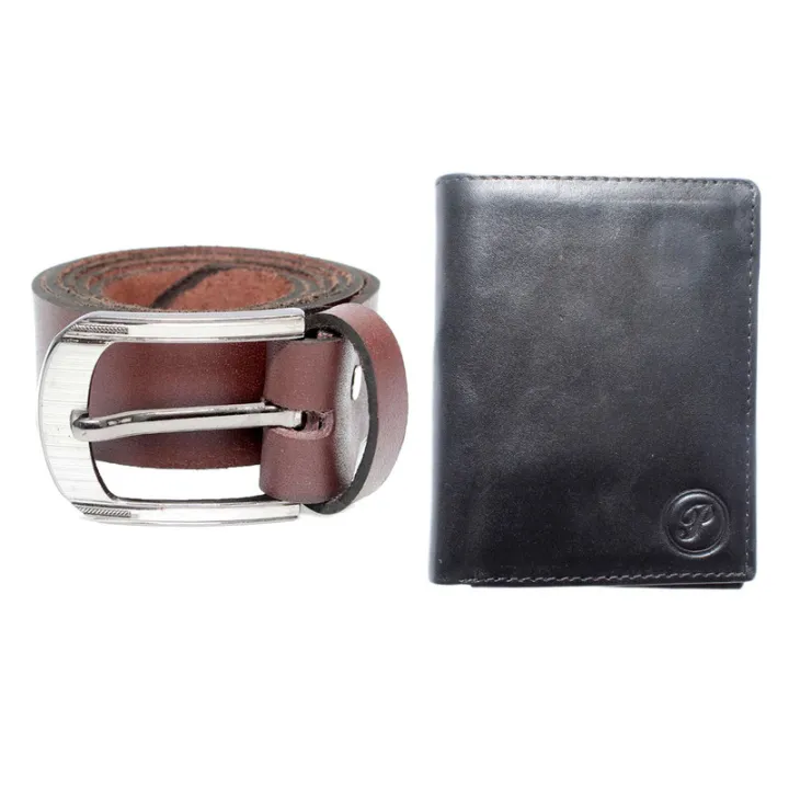 Pure Pakistani Leather Belt and Purse - PALLIDUS | Daraz.com.np