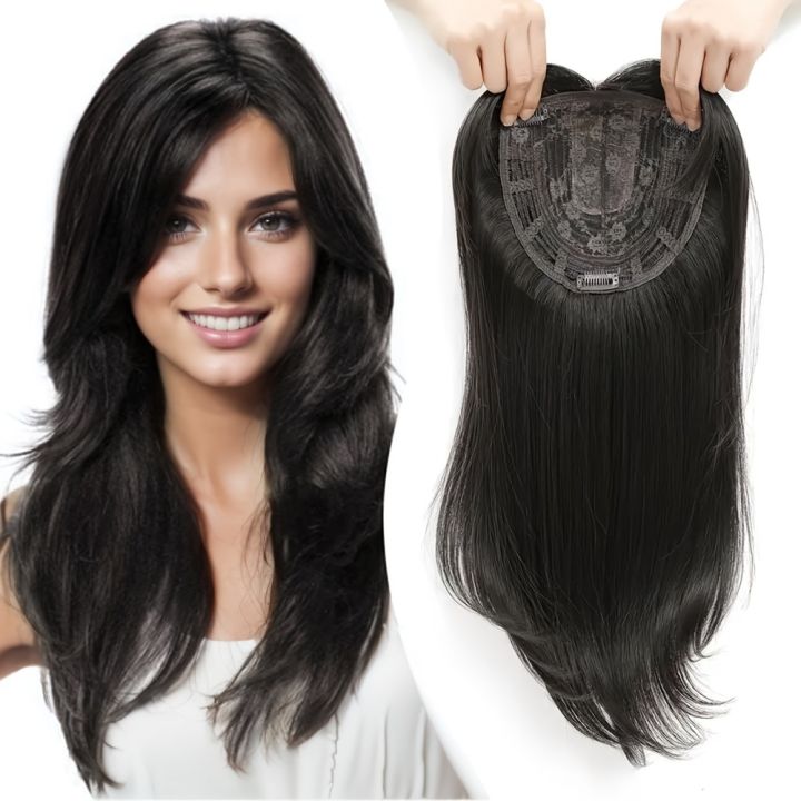Closures Middle-part Bangs Hair Toppers Toupee Clip in Bangs Hair ...
