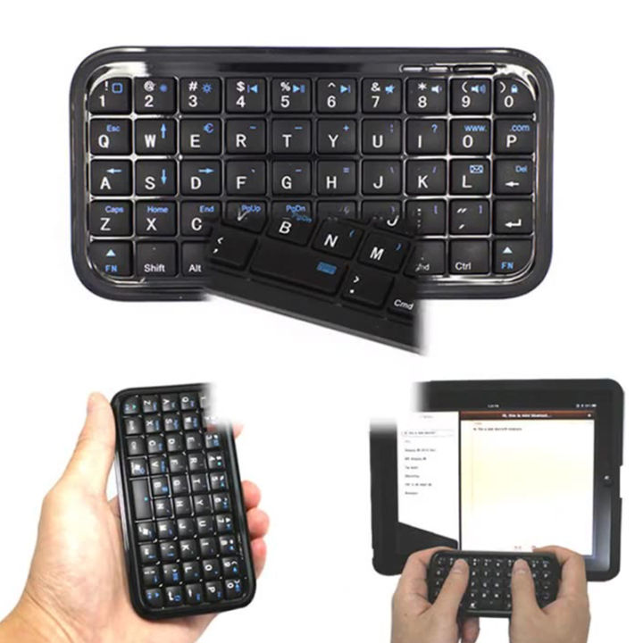 Mini Rechargeable Type-C Bluetooth 3.0 Keyboard Slim Wireless Pocket ...