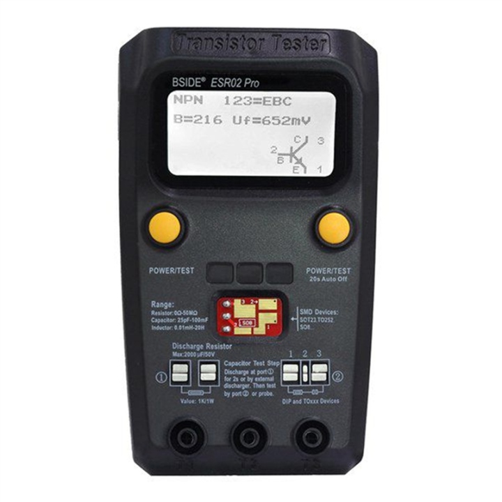 ESR02 Pro Transistor Tester Digital Multimeter Diode Triode Resistor ...