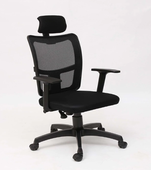 High Back Chair With Headrest-Black (TP 132) | Daraz.com.np
