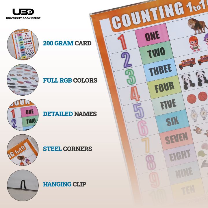 Bizzy Counting 1-10 Wall Chart | 1-10 Counting with Pictures wall ...