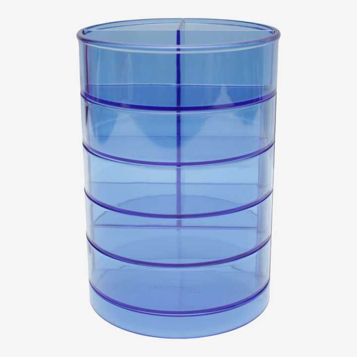Transparent Blue Color Comix Pen Stand / Round Pen Stand / Pen Cup ...