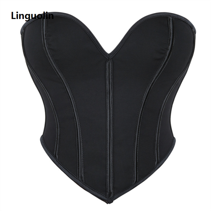 Linguolin Women’s Sweetheart Neck Crop Tube Tops Strapless Bustier Cami ...