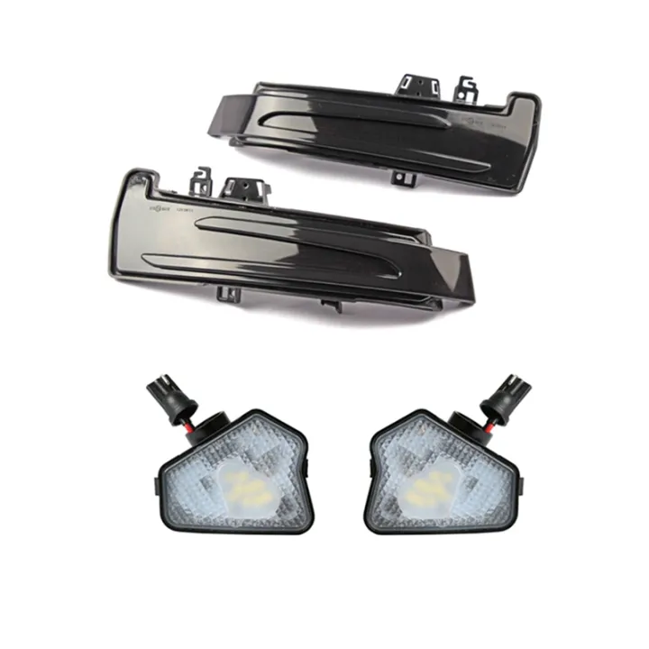 Car Puddle Light and Dynamic Rear Mirror LED Turn Signal Light for W204 ...