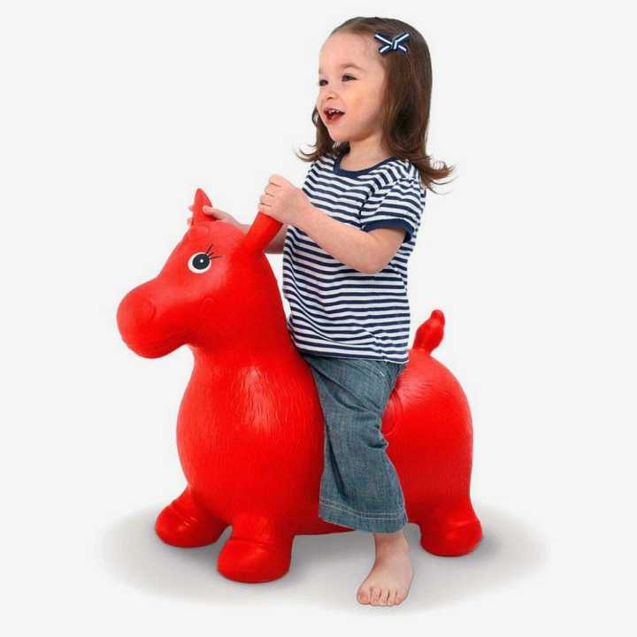 Kids Hopping Horse Musical Toy, Inflatable Jumping Horse Ride-on Bouncy ...