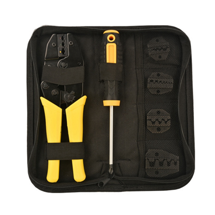 Crimping Pliers Tool Set Ratchet Crimper Cable Scissors and Wire ...