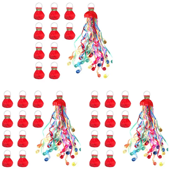 Ktteay 30Pack Streamers Popper Hand Throw Streamers No Mess Confetti ...