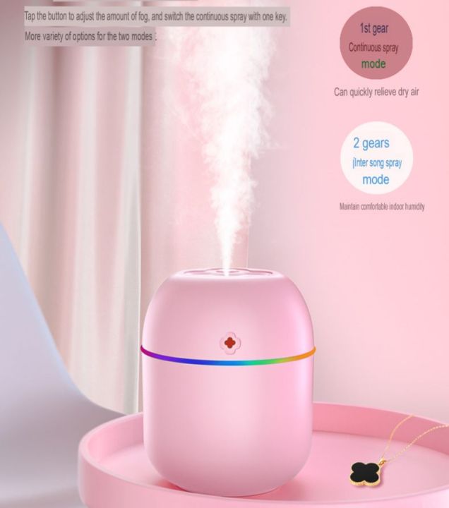 220ML Clover Humidifier Air Freshener Aroma Diffuser Oil Luminous ...