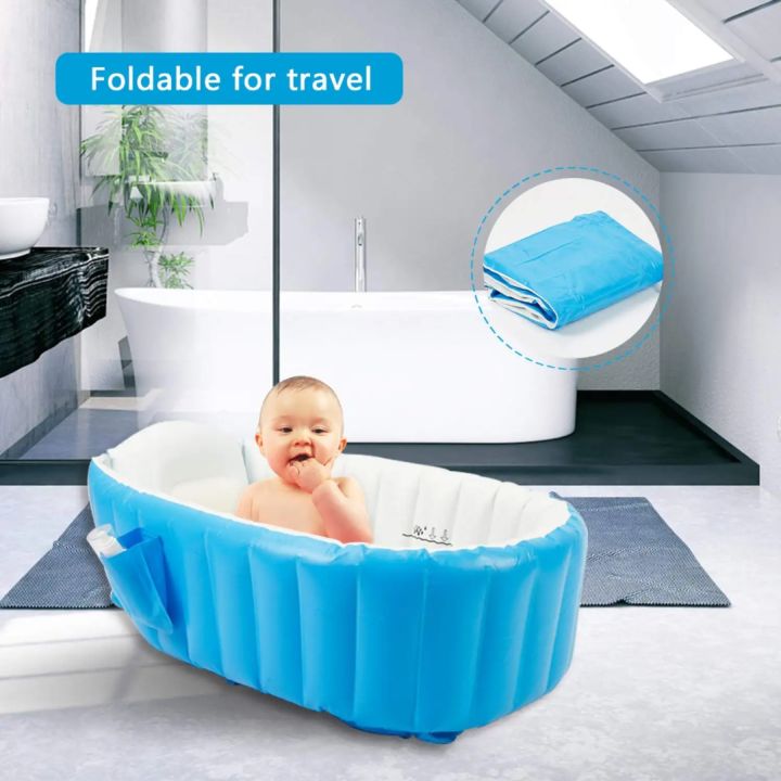 Inflatable Baby Bathtub for 6–36 Months | Portable Air Bath Tub with ...
