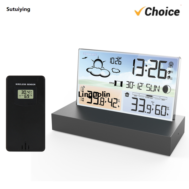 Linguolin Sutuiying FJ3396C Digital Alarm Clock Temperature Humidity ...