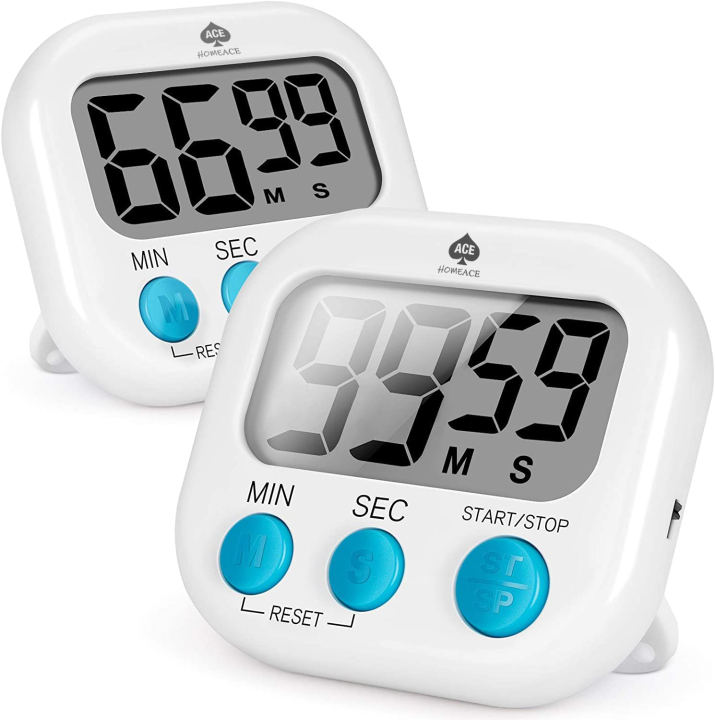 Digital Kitchen Timer – Big Screen, Loud Alarm, Magnetic Countdown ...