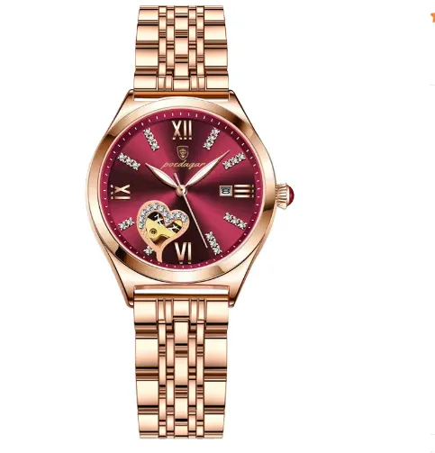 【Beiver Jewelry Store】LouisWill Women's Watch Fashion Heart Shaped ...